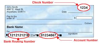 Reg Dept Info - Bank Routing Number